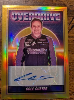 2023 Panini Chronicles NASCAR Cole Custer Overdrive Gold Prizm ...