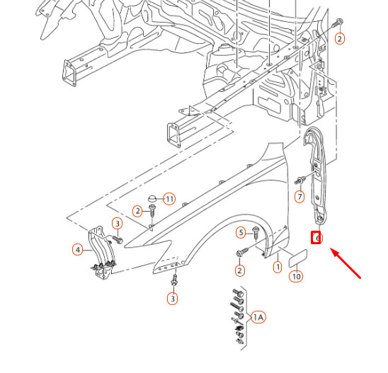 NEW AUDI A6 C7 FRONT RIGHT FENDER CLOSING ELEMENT 4G0821112 ORIGINAL ...