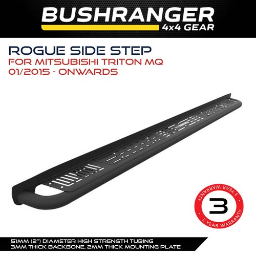 Bushranger Rogue Side Step Fits Mitsubishi Triton MQ 01/2015-Onwards ...