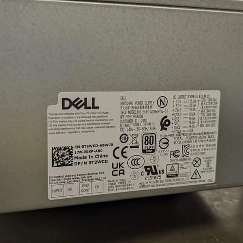 Dell Precision 3630 3640 3650 XPS 8910 8920 8930 ATX 550W Power Supply ...