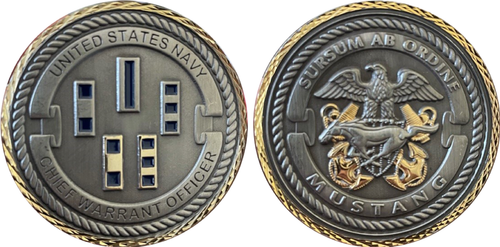 U. S. NAVY CHIEF WARRANT OFFICER CHALLENGE COIN ~ CW1-CWO5 ~ SURSUM AB ...