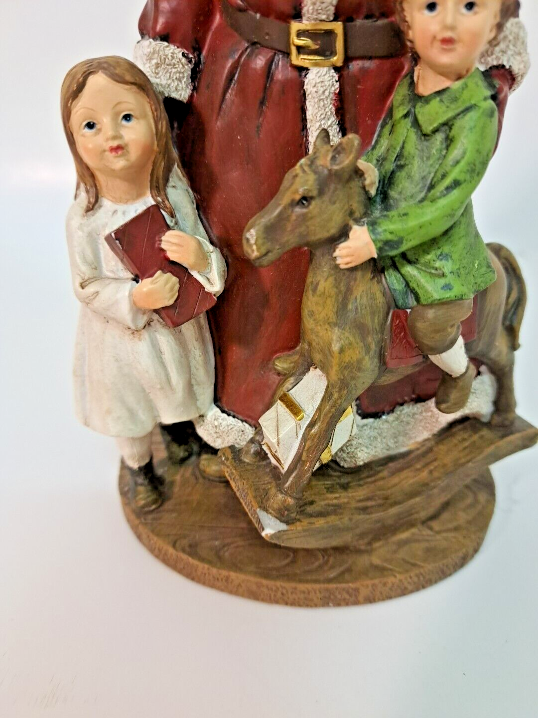 Tii COLLECTIONS OLD FASHIONED SANTA CLAUS WITH CHILDREN RESIN FIGURINE ...