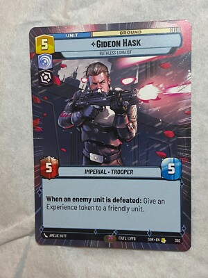 STAR WARS UNLIMITED TCG SoR GIDEON HASK Hyperspace Rare Card NM | eBay