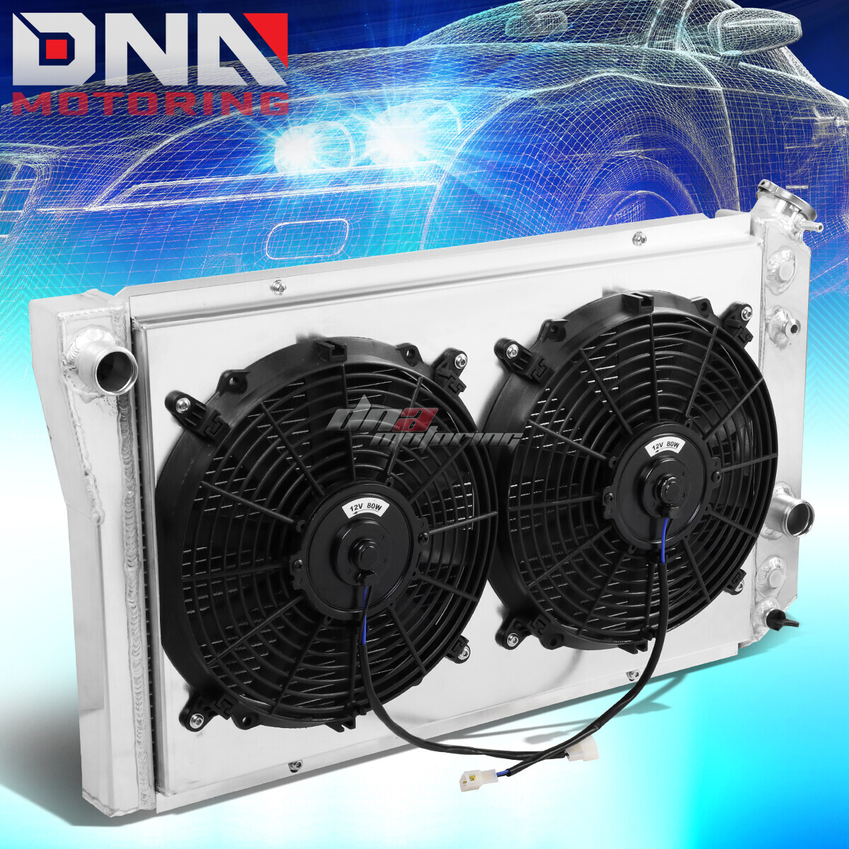 FOR 1982-1990 CHEVY CORVETTE C4/S10 3-ROW COOLING ALUMINUM RADIATOR+FAN ...