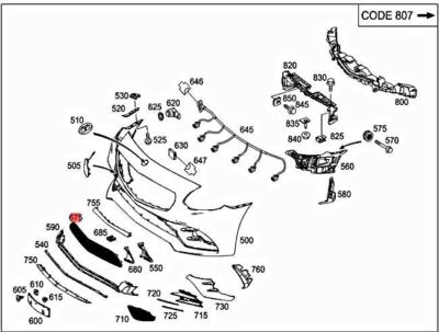 Mercedes-Benz Slk R172 Front Bumper Lower Grille A1728851000 Original ...