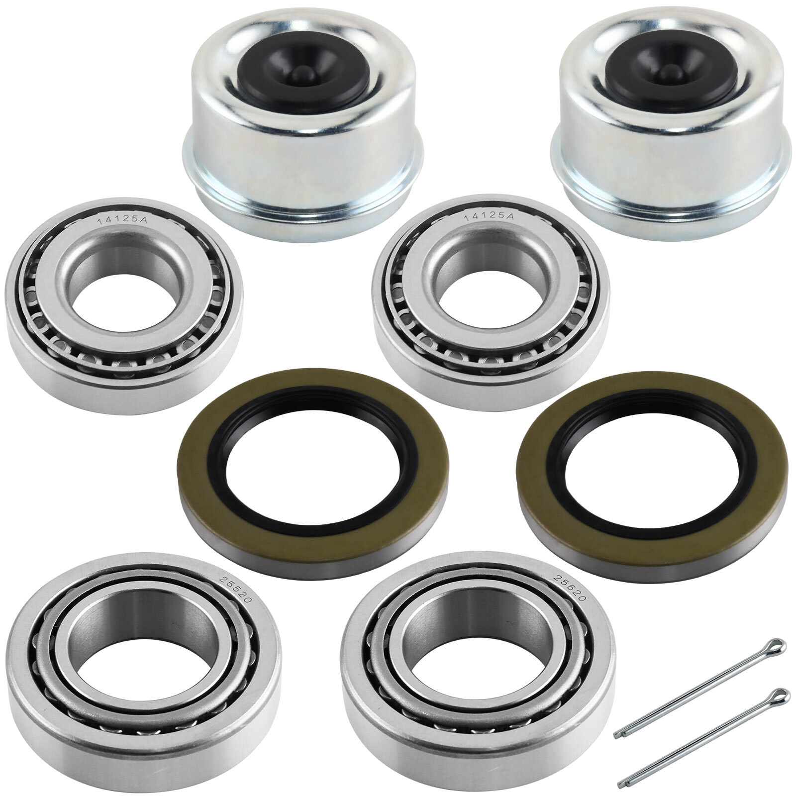 2 sets New 2.25" Trailer Wheel Bearing Kit For Most 6000 to 7000 lb ...