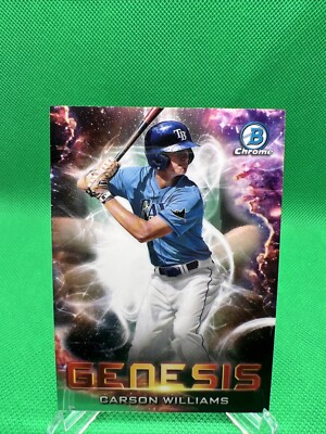2021 Bowman Draft Chrome Carson Williams Tampa Bay Rays Genesis Card # ...