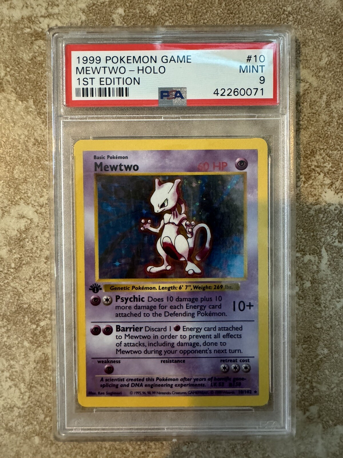 Pokemon PSA 9 Mewtwo Base Set 10/102 Holo 1st Edition Rare | eBay