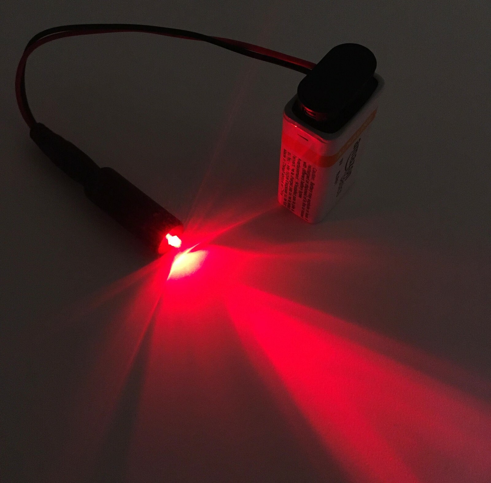 20 pack red LED light 9V for theatrical stage marker and props costumes ...