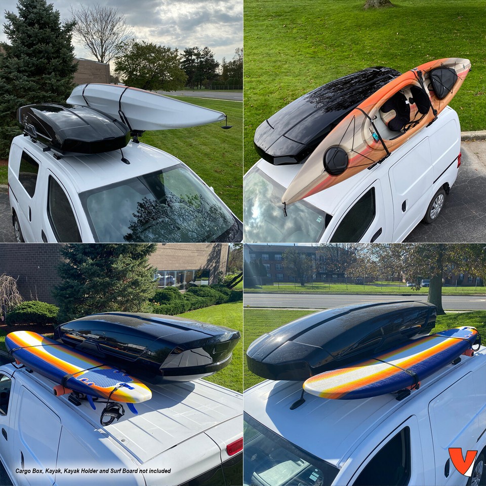 Heavy duty 2 bar black GFY ladder roof rack system Fits: Nissan NV200 ...