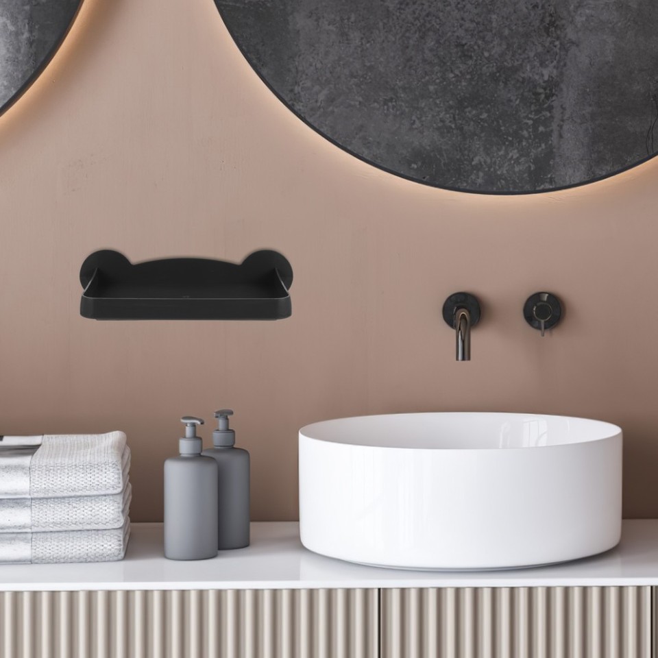 Adhesive Stick-On Wall Mounted Toilet Paper Rack No Drill Bathroom ...