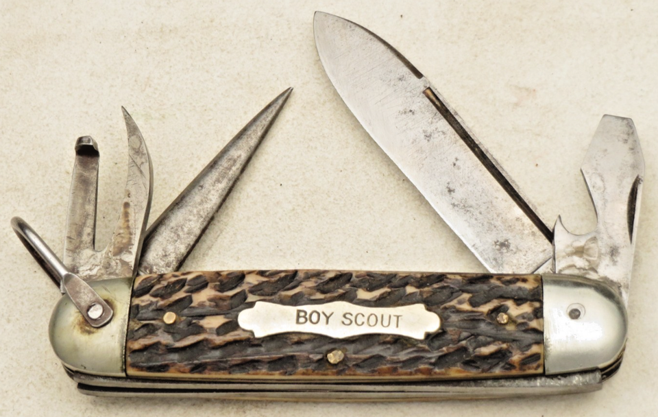 Antique SPECIALTY TRADE GERMANY Scout Utility Knife - Jigged Bone ...