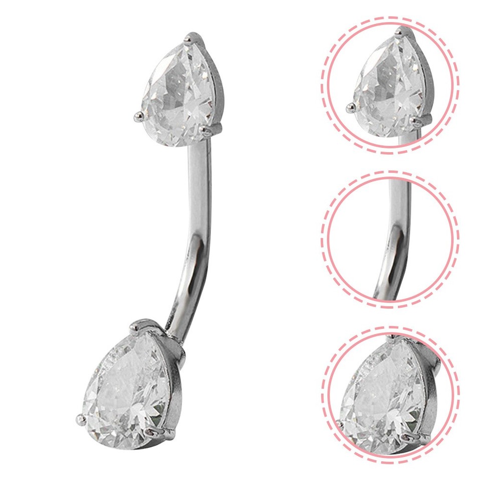 Water Drop Alloy Belly Piercing for Women Navel Body Ornament | eBay ...