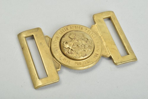 Rhodesian BSAP British South Africa Police Bush War Uniform Belt Buckle ...