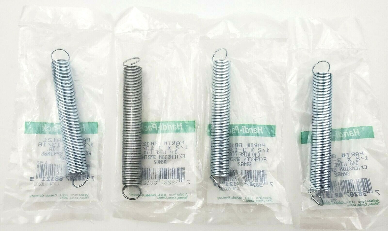 Lot of 4 Handi-Pack 88121 1/2" x 3-13/16" .041 Wire Diameter Extension ...