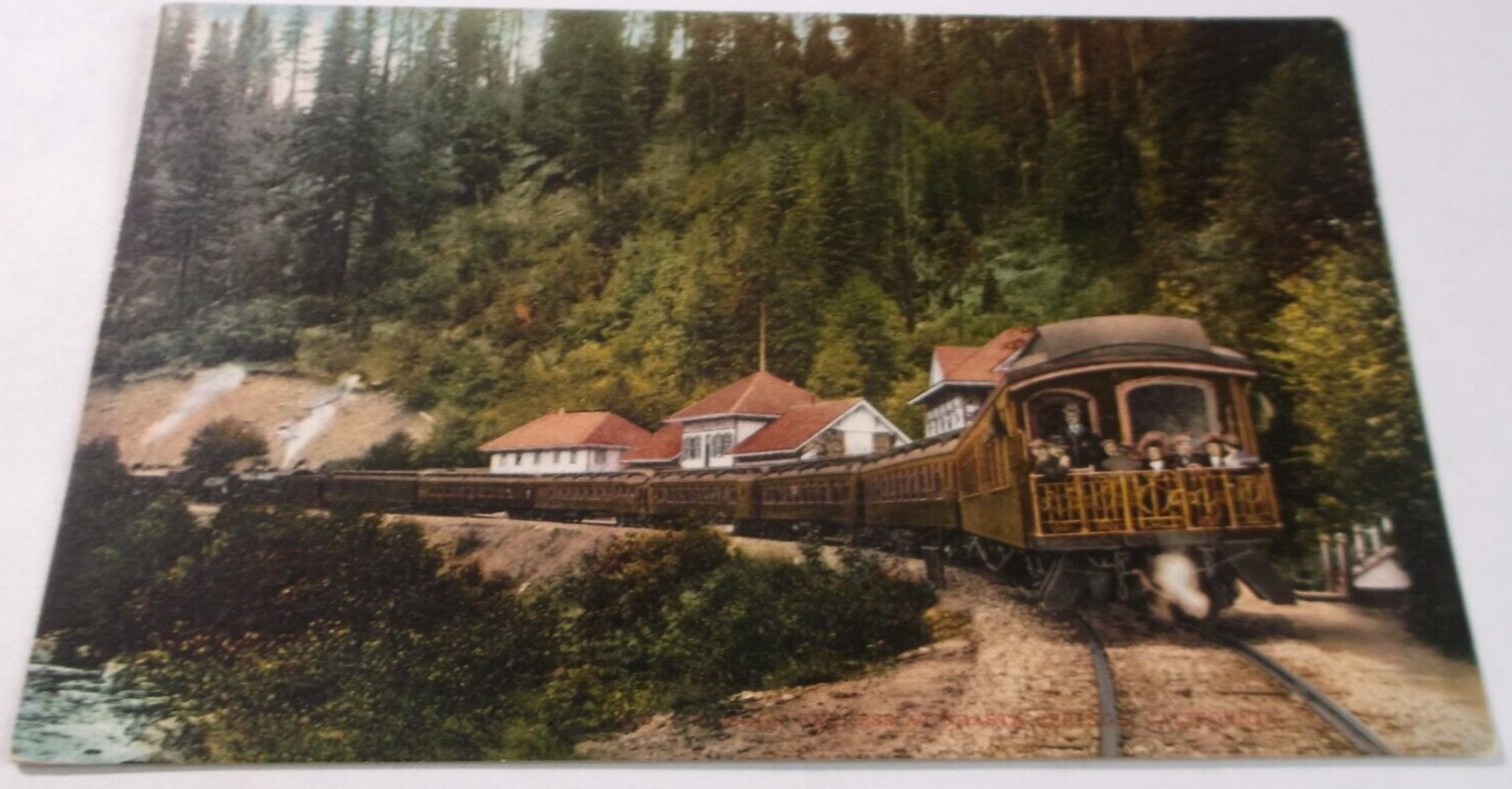 1910 SOUTHERN PACIFIC EXPRESS TRAIN IN SHASTA SPRINGS CALIFORNIA UNUSED ...