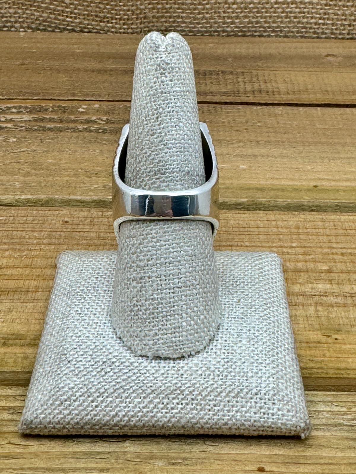 Vintage Sterling Silver Bold Rectangular Turquoise Ri… - Gem