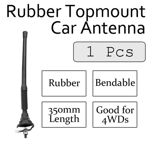 1Pcs Rubber Topmount Car Antenna Bendable 350mm Length with 1.2 meters ...
