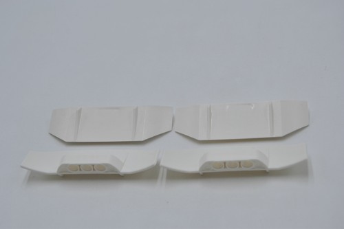LEGO 4 x Spoiler weiß White Technic Panel Car Spoiler 3x8 Three Holes ...