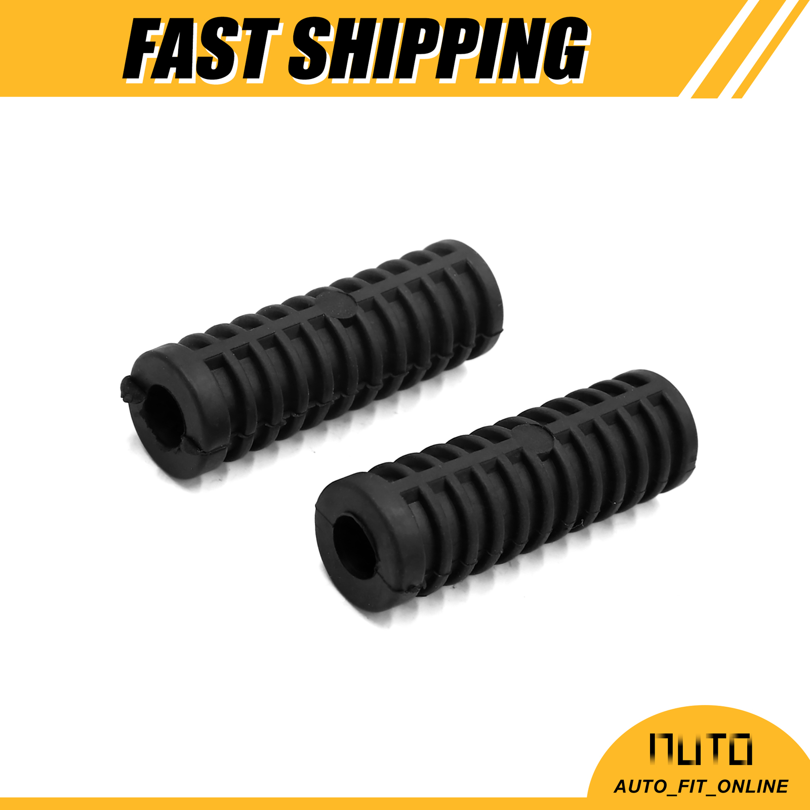 TWO Rubber Nonslip Footrest Pedal Foot Peg Cover Shell Motorcycle ...