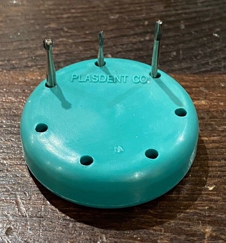 Magnetic Round Dental Lab Bur Block Holder Station Holds 7 Burs FG RA ...