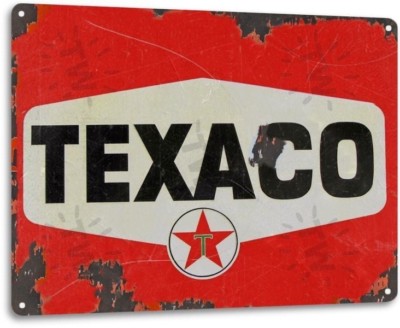 Texaco Logo Gas Oil Garage Shop Retro Vintage Rustic Wall Decor Metal ...