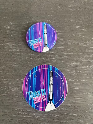 Vintage NASA Titan II 23G-3 Rocket Button Pin 2.25'' & Sticker | eBay