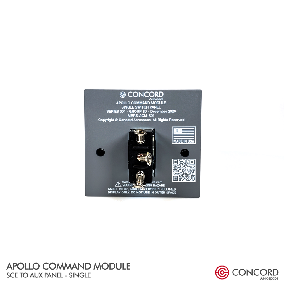 APOLLO COMMAND MODULE SINGLE SWITCH PANEL - SCE TO AUX REPLICA ...
