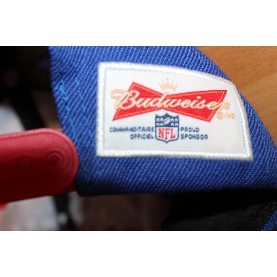 NFL New York Giants Budweiser Logo Snapback Hat Cap Blue Adjustable | eBay