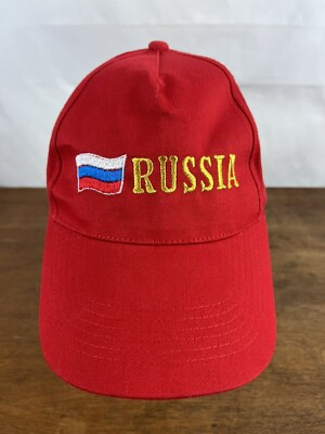 Russia Red Cotton Strapback Baseball Cap Hat | eBay