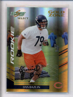 DAN BAZUIN 2007 DONRUSS SCORE SELECT ROOKIE GOLD ZONE AUTO #33/40 ...