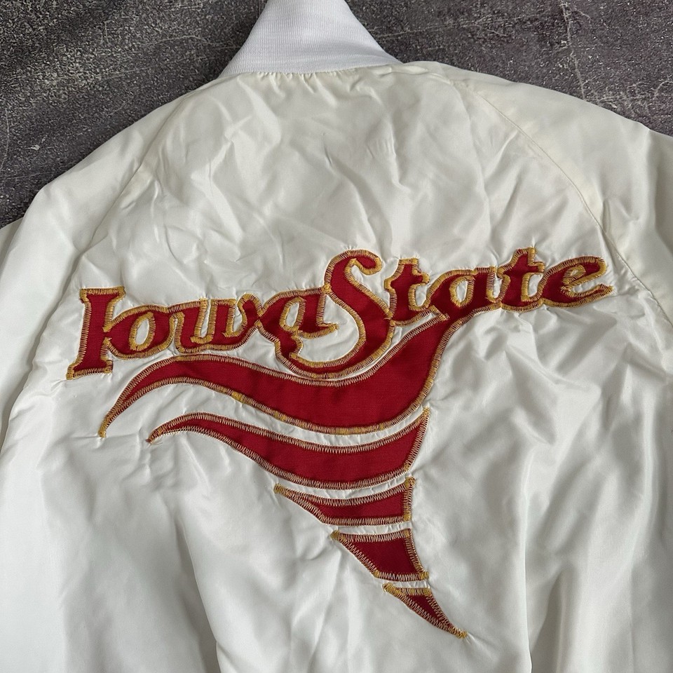 Men's Vintage 70's King Louie Iowa State ISU Cyclones Varsity Bomber ...