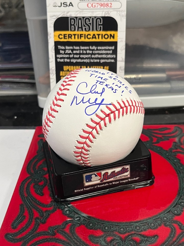 Chuck Morgan AUTO 2023 World Series Baseball Texas Rangers Announcer ...