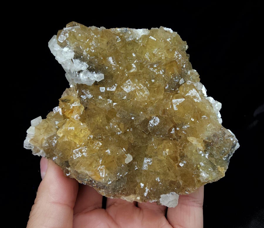 SUPERB 4 1/4 INCH SPANISH YELLOW FLUORITE CRYSTALS WITH CALCITE | eBay