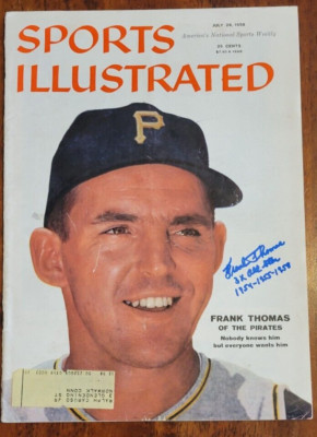 Frank Thomas Pirates 7/28/58 signed Sports Illustrated magazine with ...