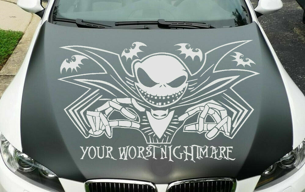 NIGHTMARE BEFORE CHRISTMAS JACK SKELLINGTON VINYL DECAL SIDE HOOD CAR ...