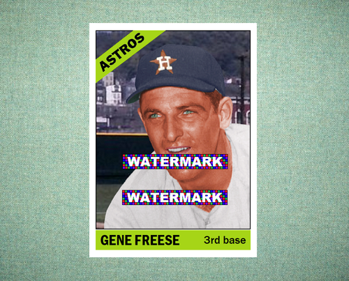 Gene Freese Houston Astros 1966 Style Custom Baseball Art Card | eBay
