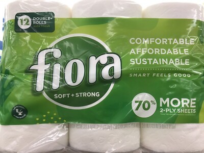 fiora SOFT + STRONG 12 DOUBLE ROLLS TOILET PAPER 264 2- PLY | eBay