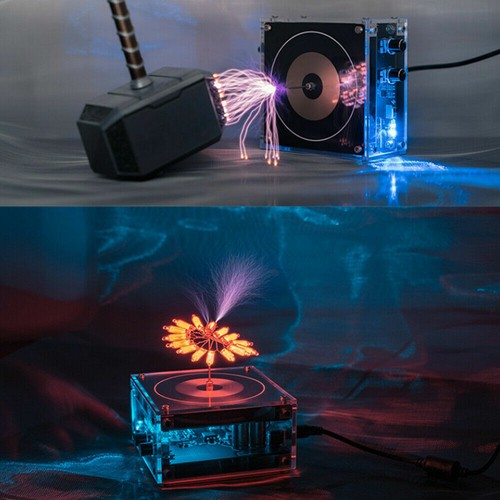 Music Tesla Coil Artificial Lightning Desktop Toy Wireless Transmission ...
