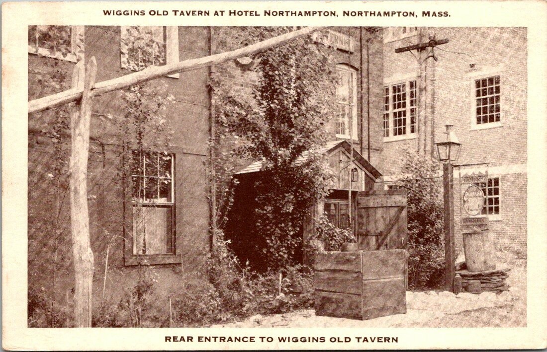 Postcard Wigging Old Tabern Northampton Mass White Border | eBay