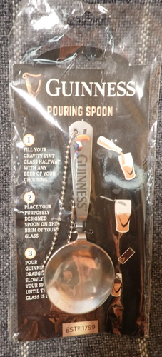 Licensed GUINNESS Beer Black And Tan Bartender's Pub Pouring Spoon ...