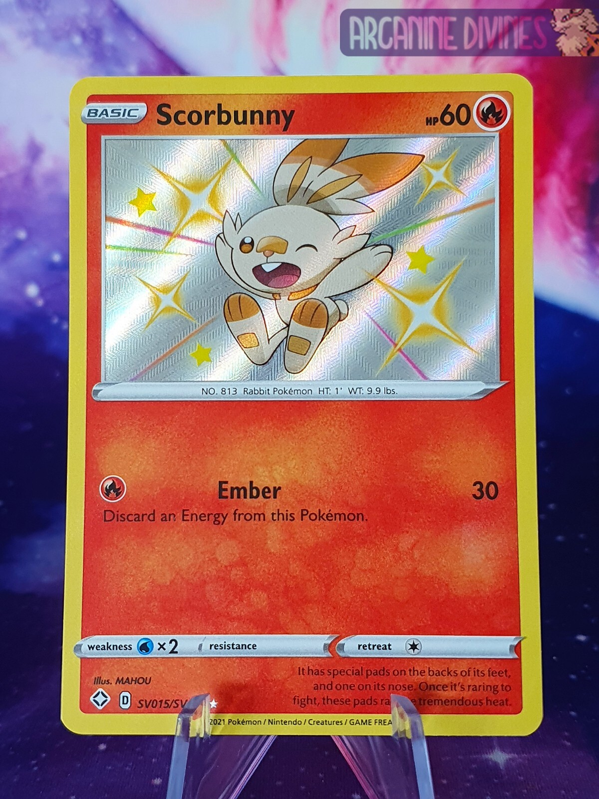 Scorbunny - Shining Fates SV015/SV122 - Holo Shiny Rare Pokemon Card | eBay