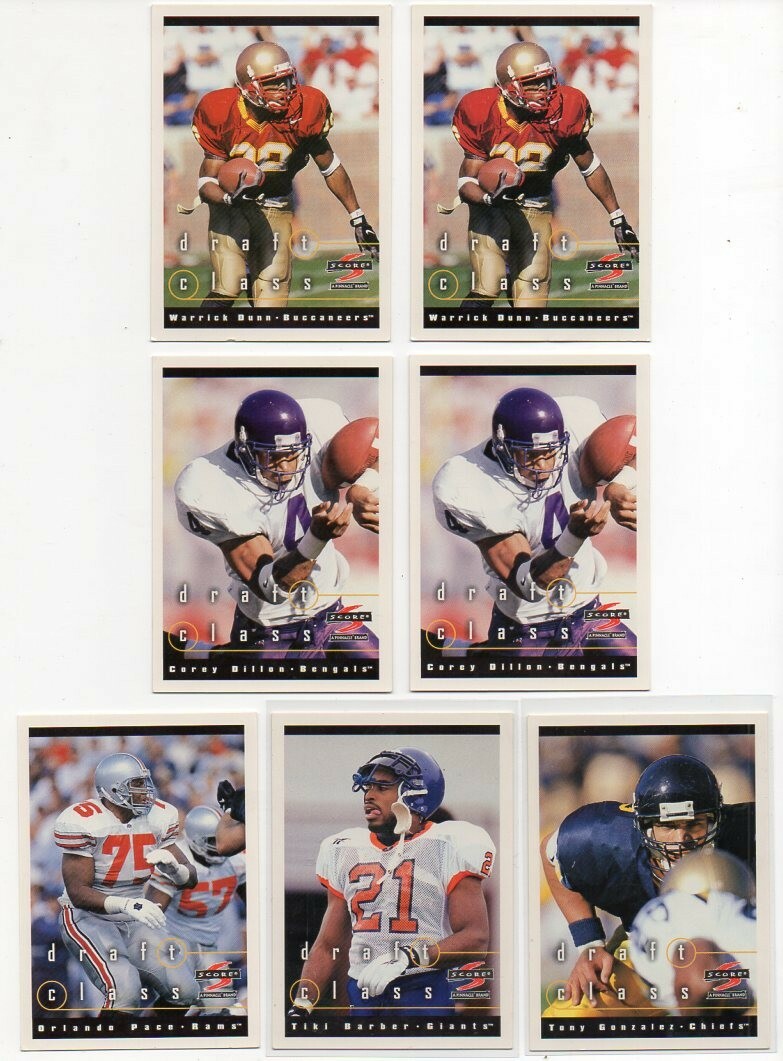 1997 NFL Pinnacle Score Gonzalez / Dunn / Barber / Pace / Dillon Rookie ...