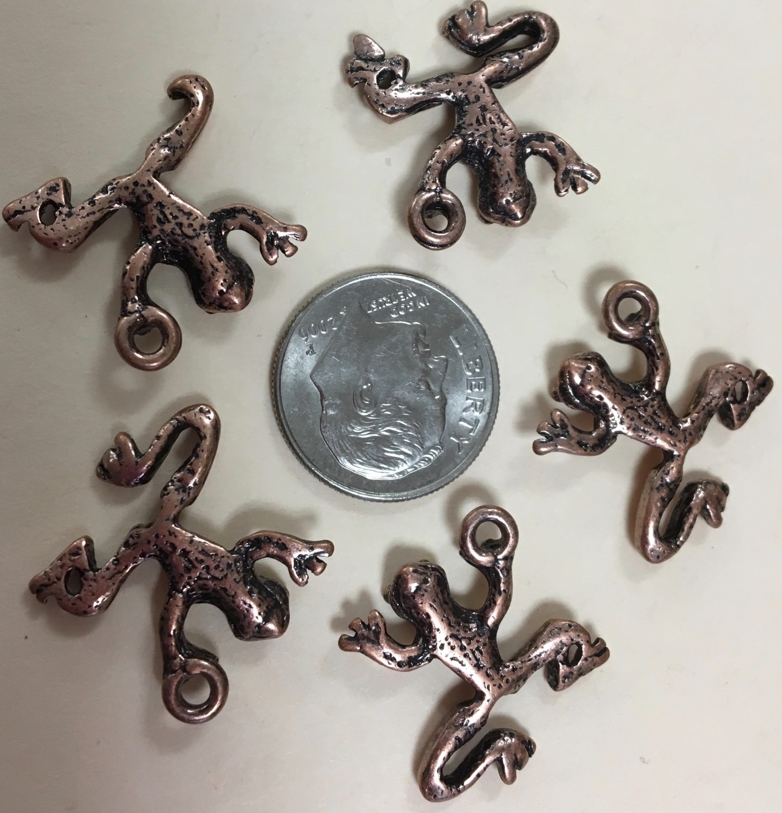 Four copper colored frog charms for bracelet, necklace or earrings | eBay