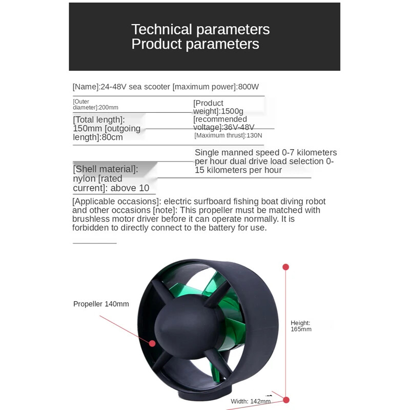 High Speed ROV Underwater Propeller for Fishing Boat Kayak Modified ...
