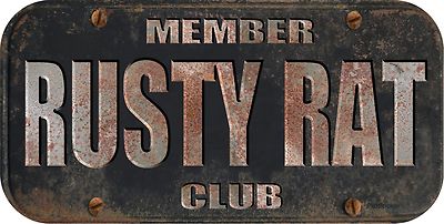 ProSticker 755 (One) 4"x 8" Rat Rod Rusty Rat Club Decal Sticker - Not ...