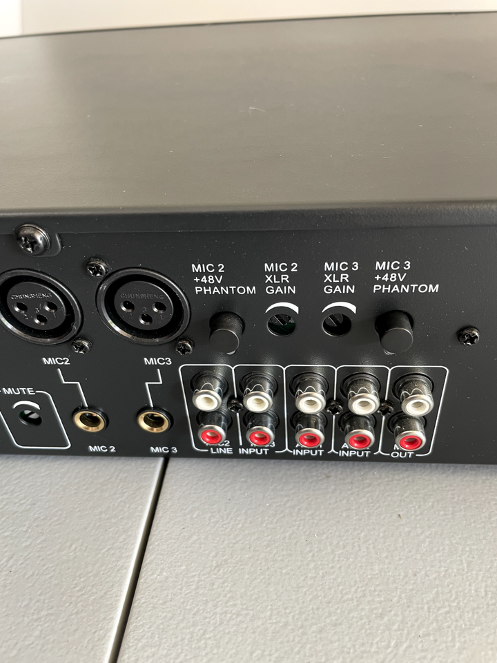 Commercial Audio 120W 5ch 100/70V Mixer Amp with Microphone Priority ...