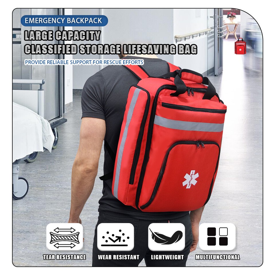 Outdoor First Aid Medical Shoulder Backpack Emergency Rescue Supplies ...