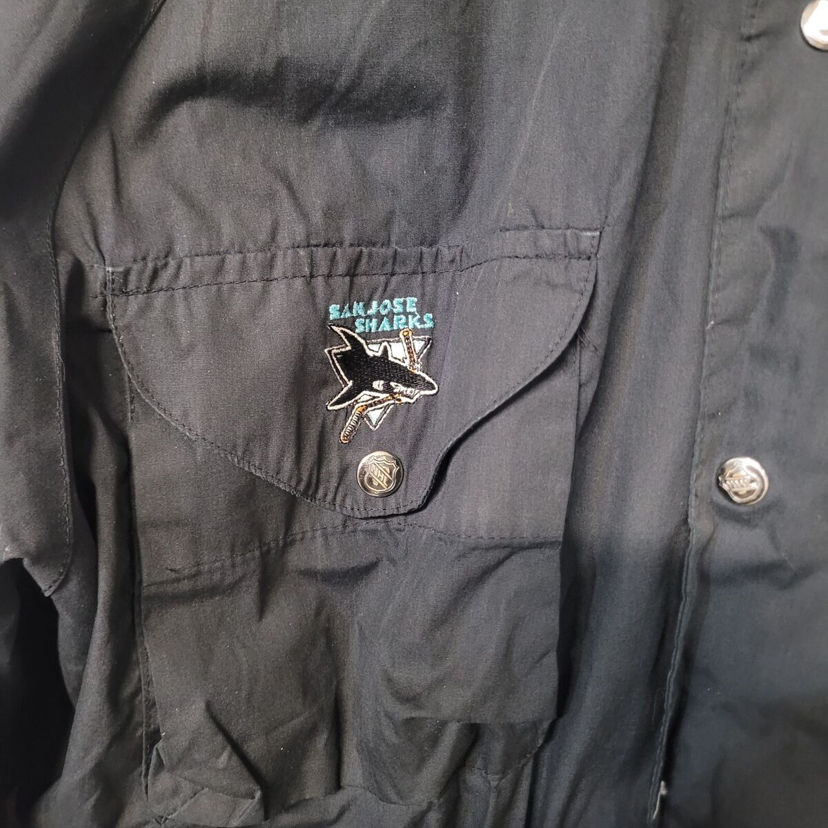 Vintage 90s Pro Player San Jose Sharks Black Long Vintage 90s Pro Player San Jose Sharks Black Long