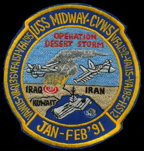 USN USS Midway Operation Desert Storm Patch CT4 | eBay